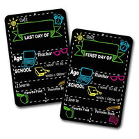 Reusable Photo Prop Signs First & Last Day of School Chalkboard Style ...