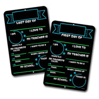 Reusable Photo Prop Signs First & Last Day of School Chalkboard Style ...