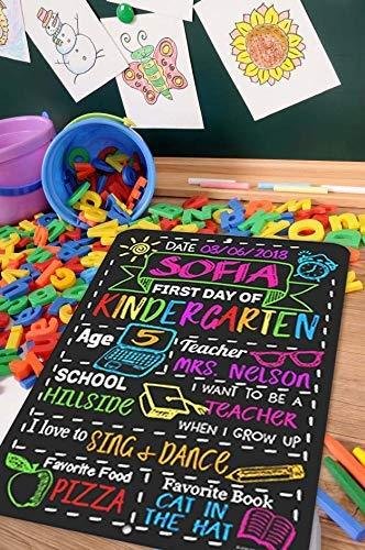 Reusable Photo Prop Signs First & Last Day of School Chalkboard Style ...