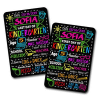Reusable Photo Prop Signs First & Last Day of School Chalkboard Style ...